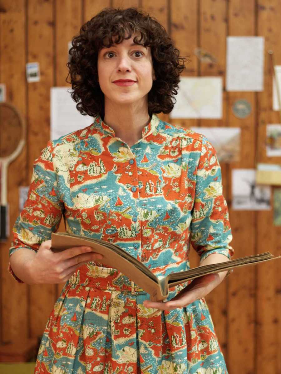 Palava Cynthia Dress Mandarin Treasure Map